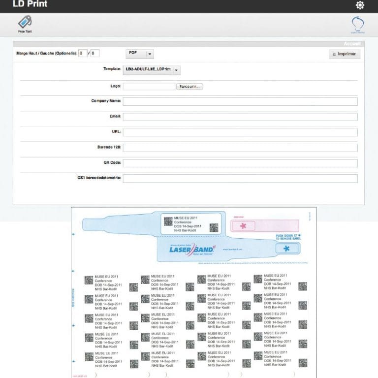 Module LD PRINT, paramétrage des données du patient - Luquet et Duranton
